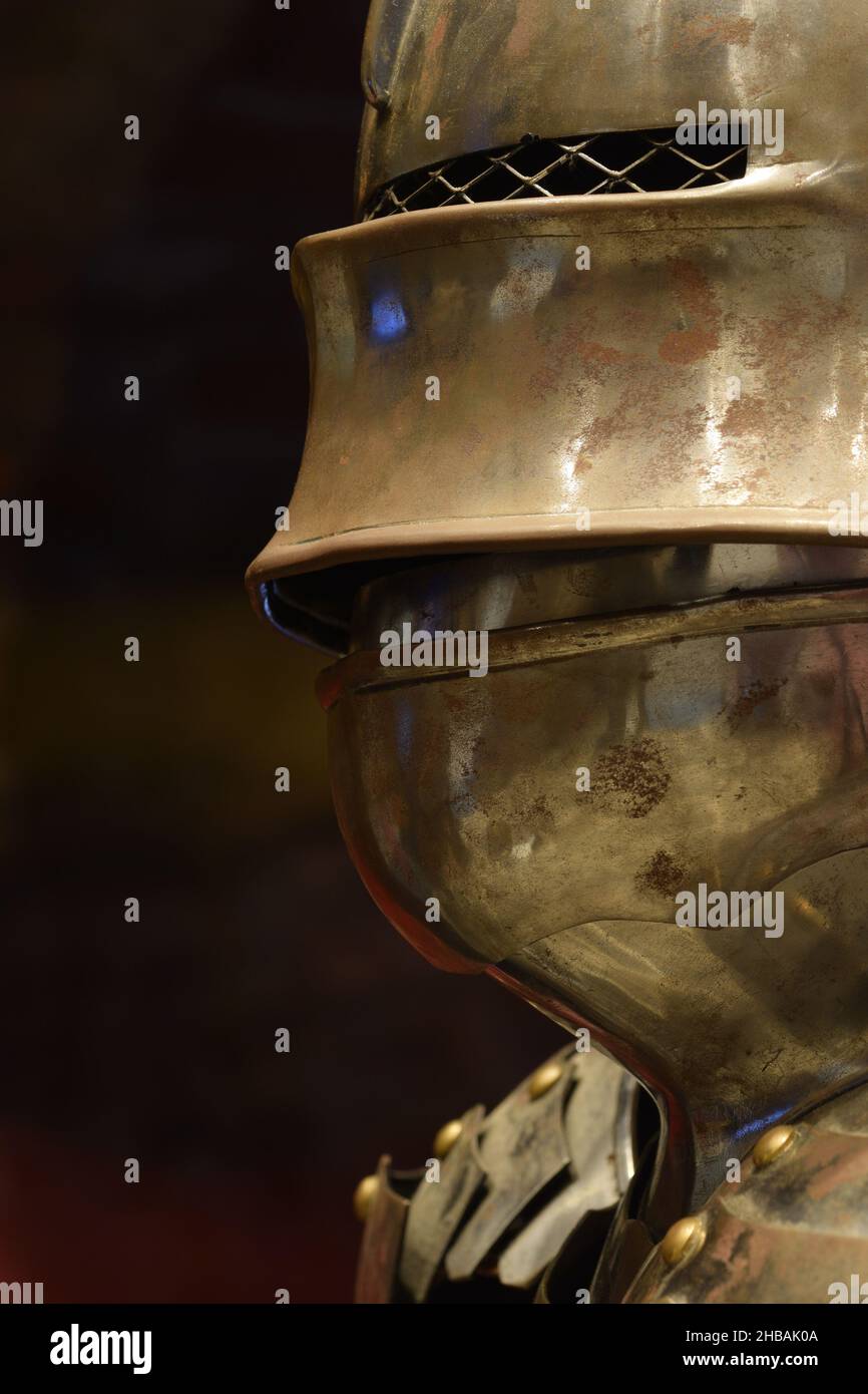 Detail of Medieval plate armour Olavinlinna Castle Finland Stock Photo ...