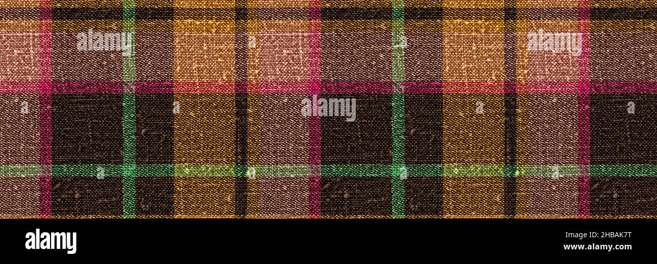 Classic winter tartan plaid seamless edging border. Modern gingham ...