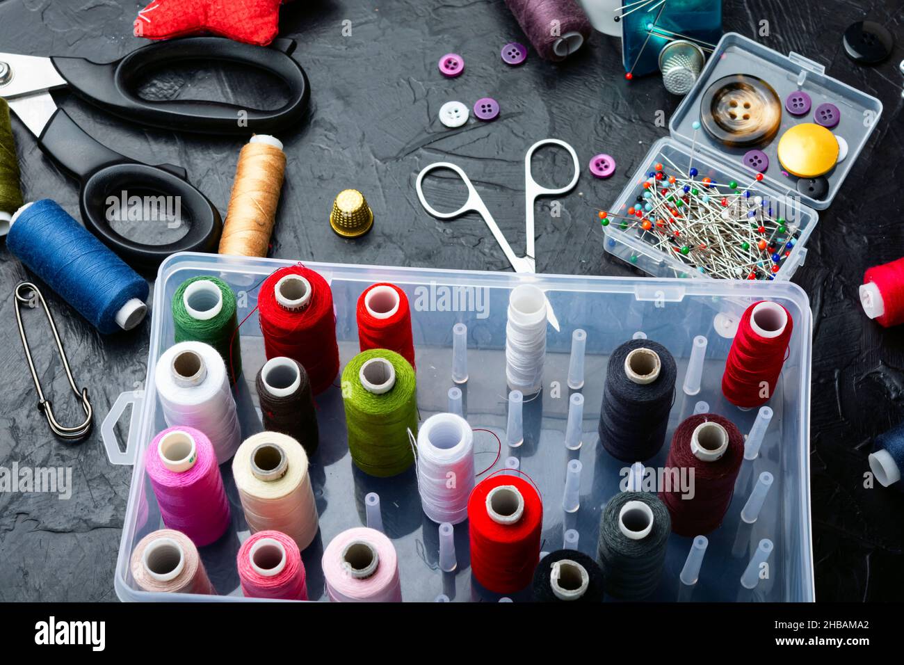 Seamstress tools hi-res stock photography and images - Alamy