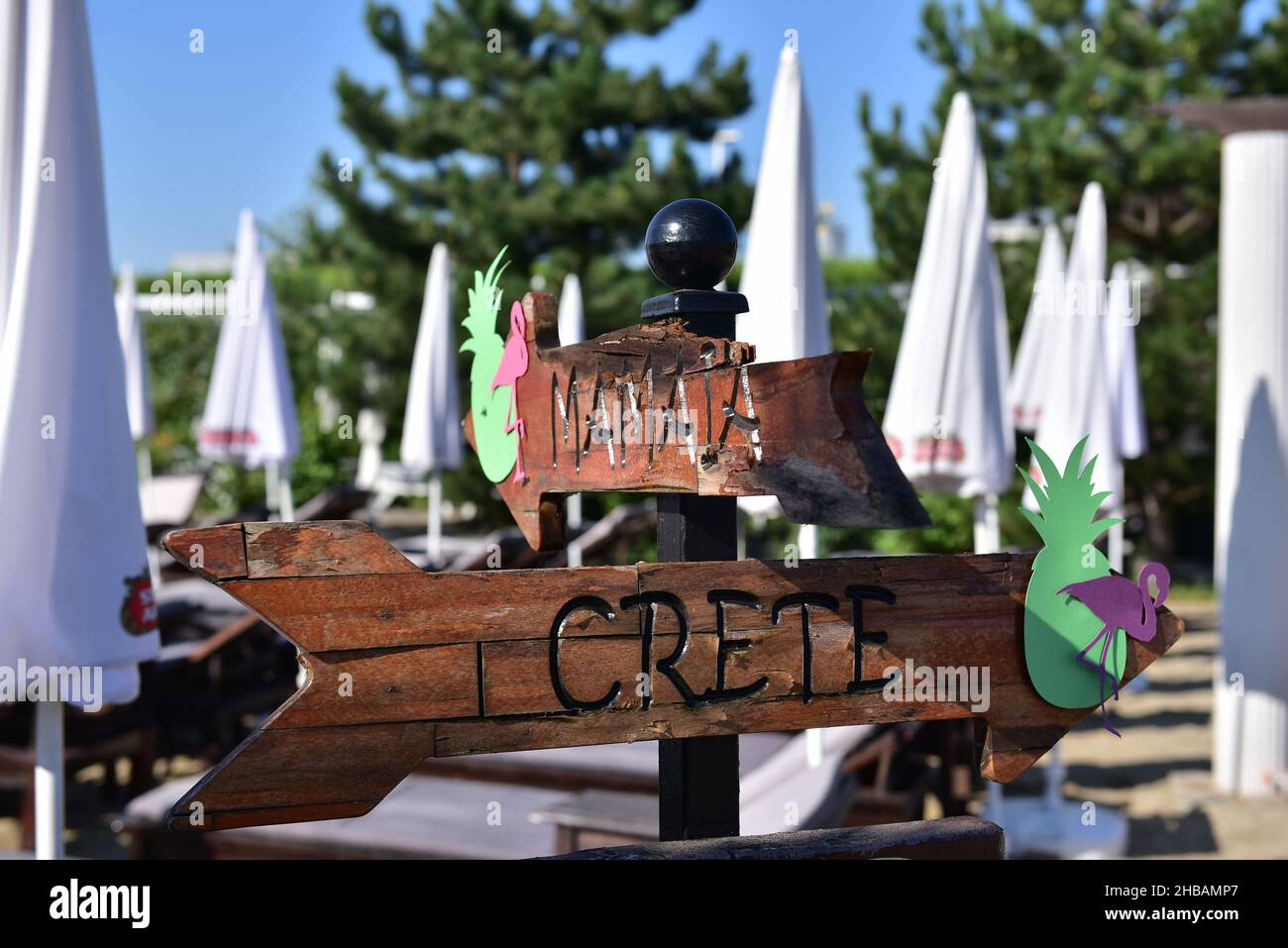 Road sign in crete greece hi-res stock photography and images - Alamy