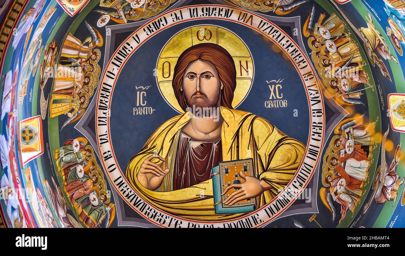 Closeup shot of a painting of Jesus Christ in a church Stock Photo - Alamy