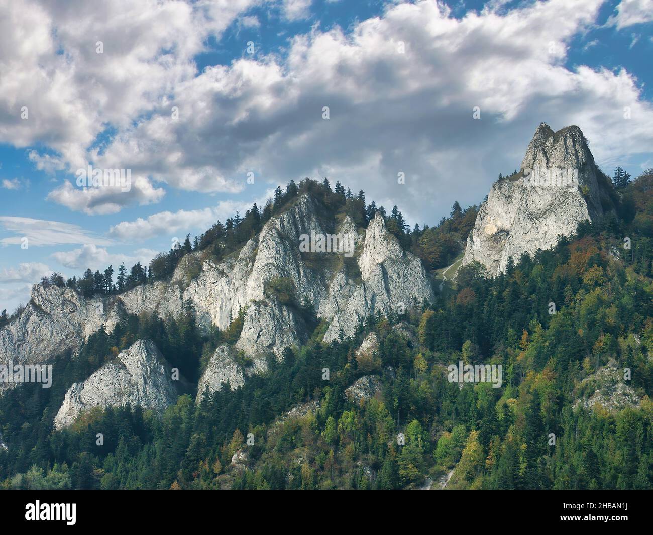 Three crowns peak, Trzy Korony Peak, Pieniny Mountains, wild nature ...