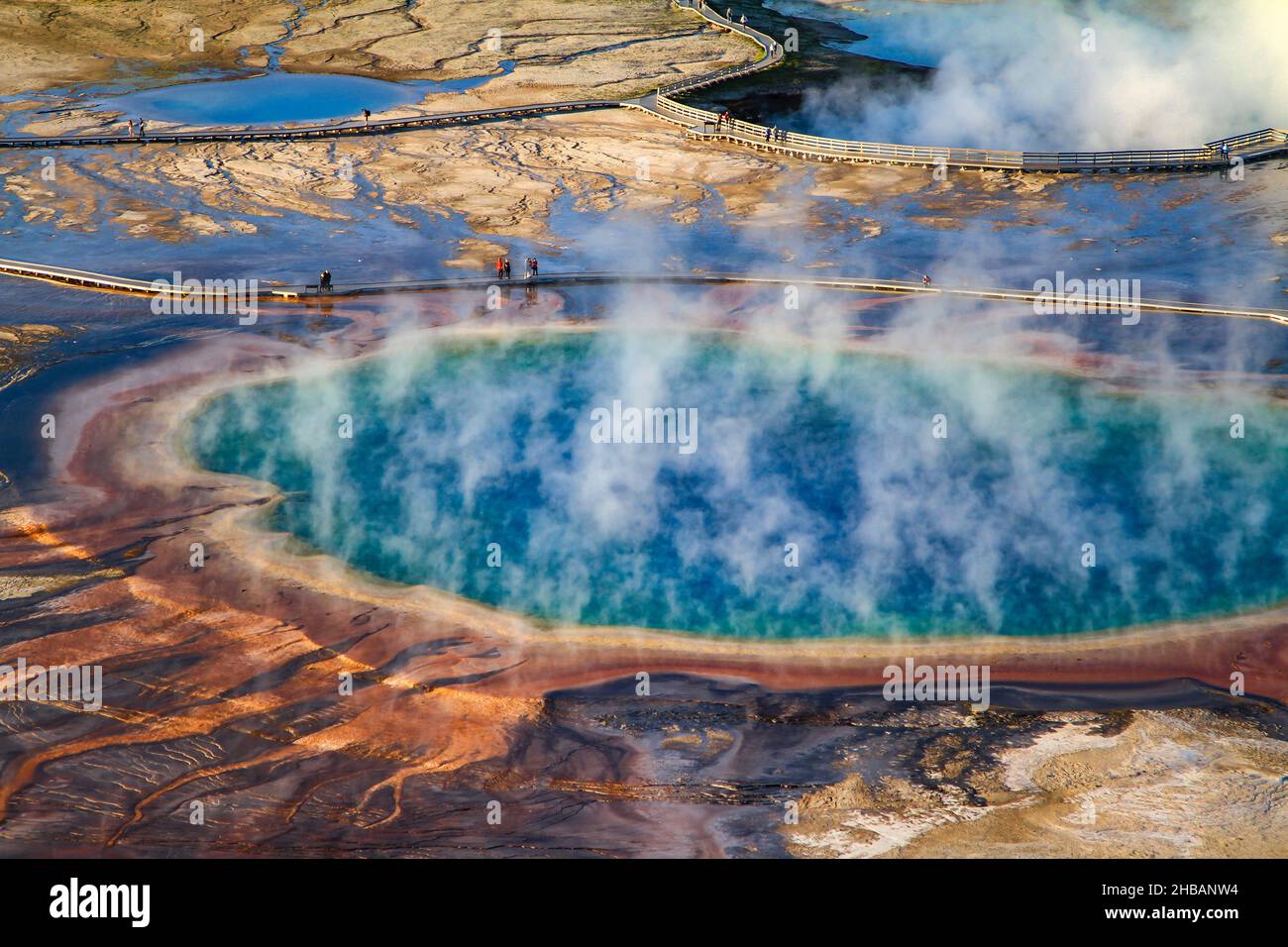 The Grand Prismatic Spring in Yellowstone National Park is the largest ...