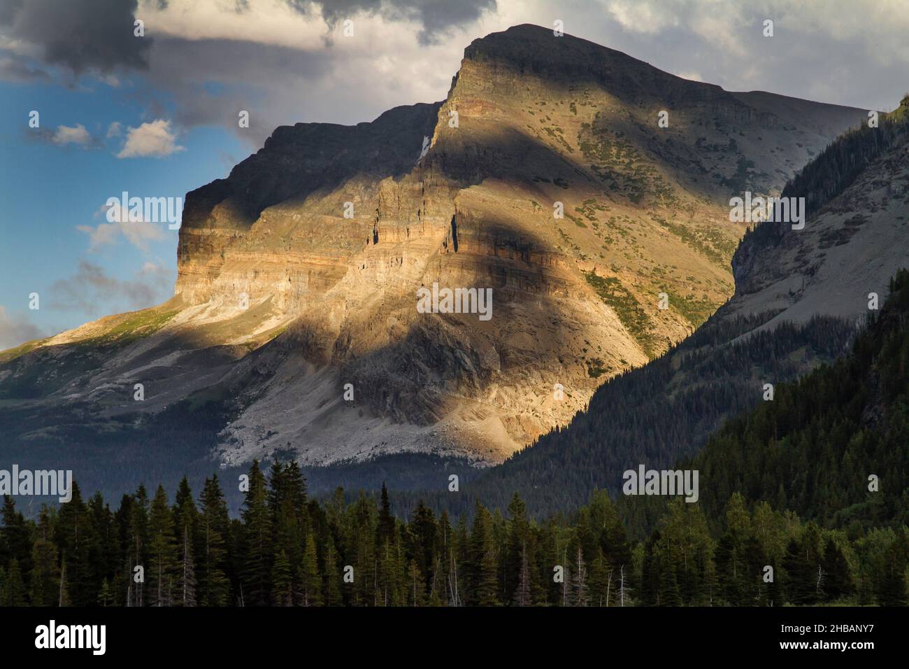 Wynn Mountain, located in the Lewis Range of Glacier National Park, in ...