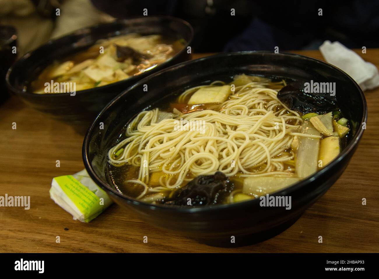China, Shanghai. Chinese soup in a typical Shanghai restaurant Stock ...