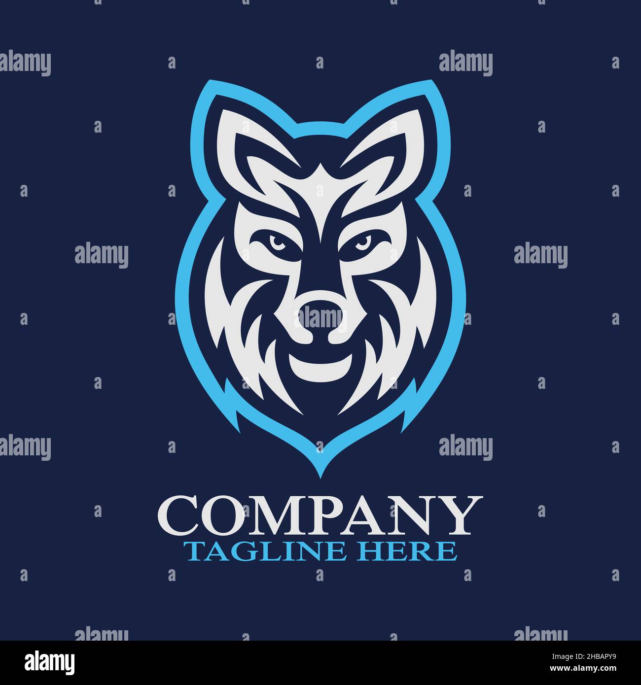 Modern stylized wolf logo. Vector illustration Stock Vector Image & Art ...