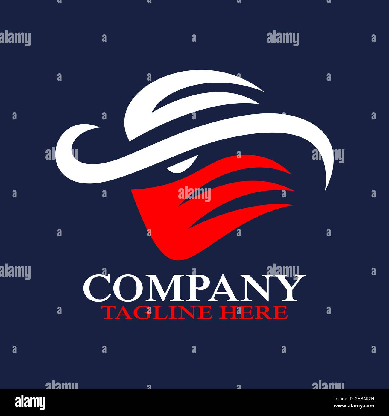 Modern stylized bandit logo. Vector illustration Stock Vector Image ...