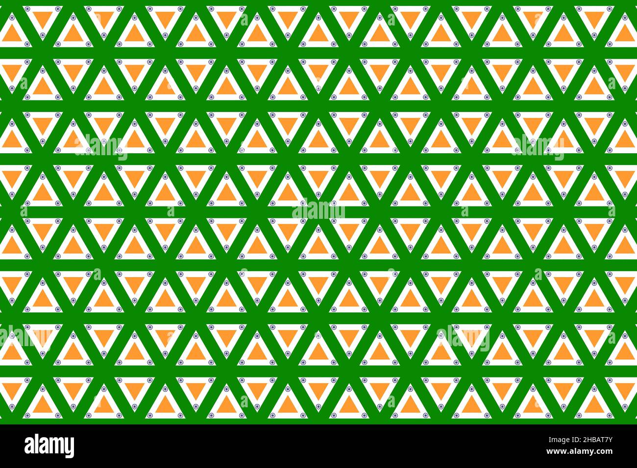Geometric pattern in the colors of the national flag of India. The ...