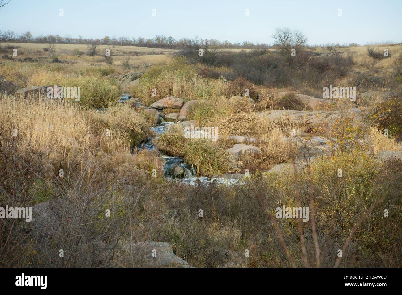 The murmuring waters of the Tokovsky waterfall in Ukraine. This is the ...