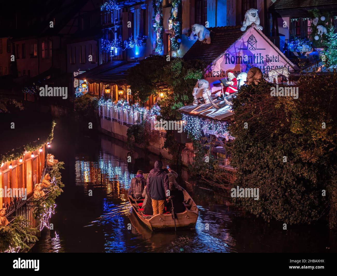 Colmar, France - December 13, 2021: Romantic hotel in the famous ...