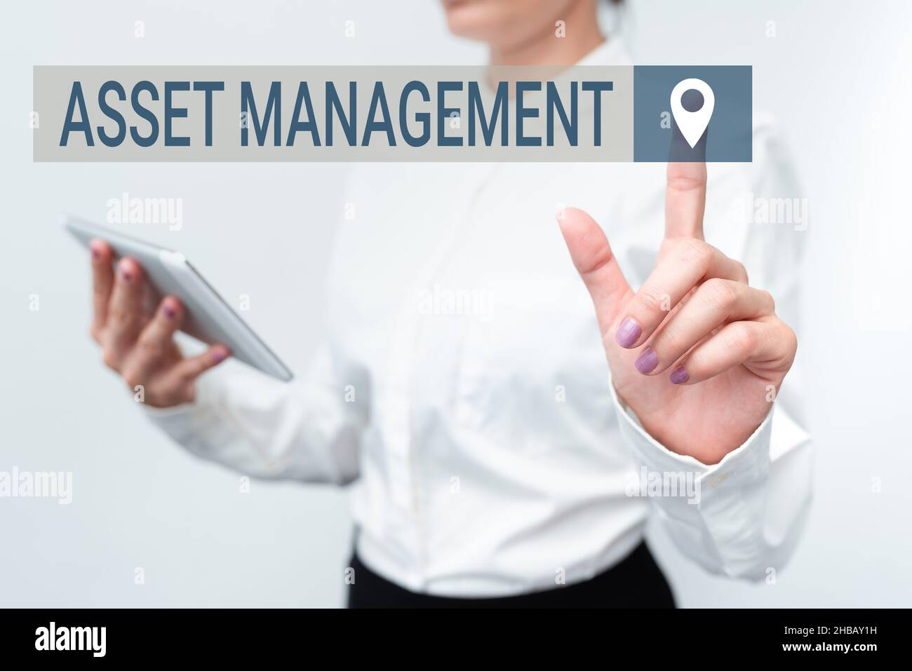 Sign displaying Asset Management. Conceptual photo systematic process ...
