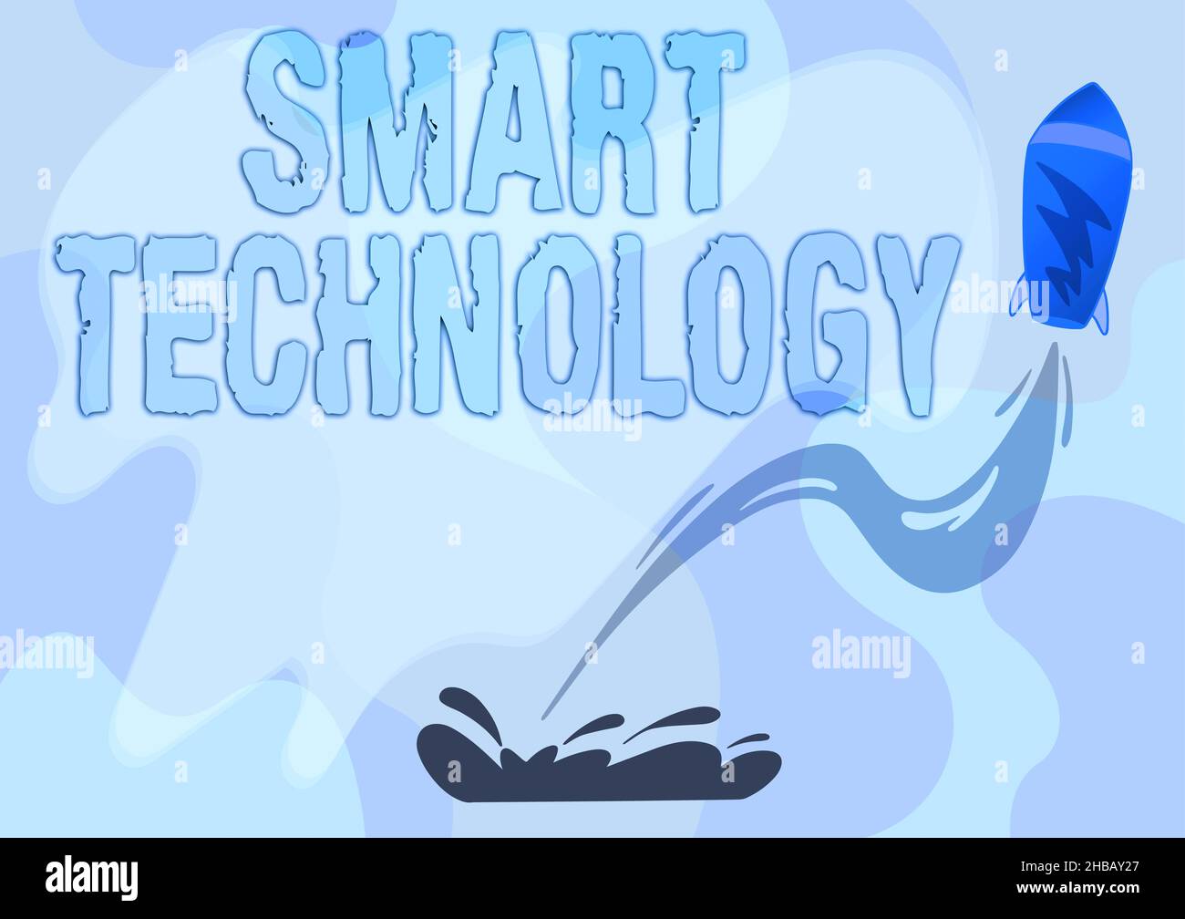 Conceptual caption Smart Technology. Word Written on gadgets or device ...