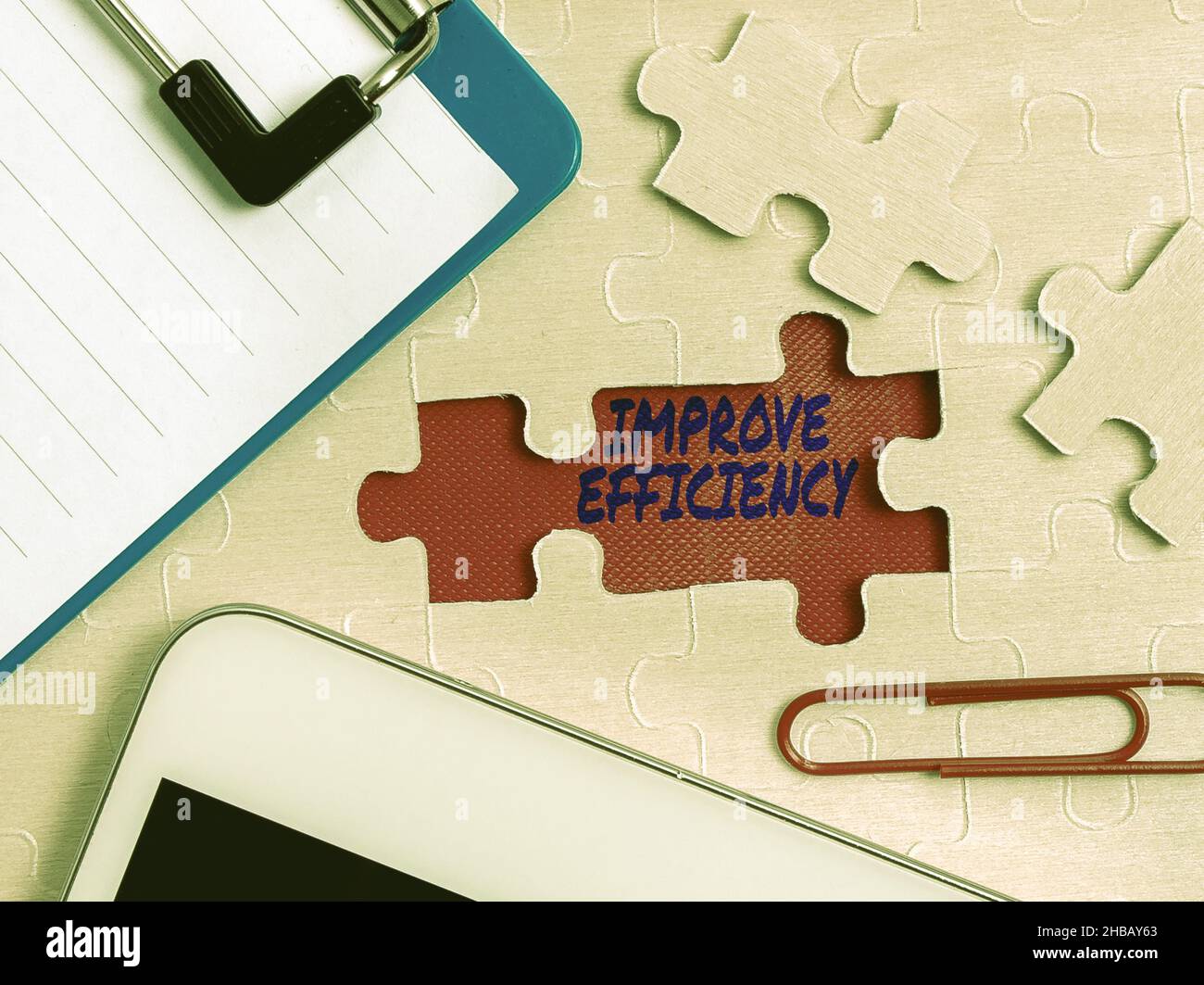 Handwriting text Improve Efficiency. Word Written on Competency in ...