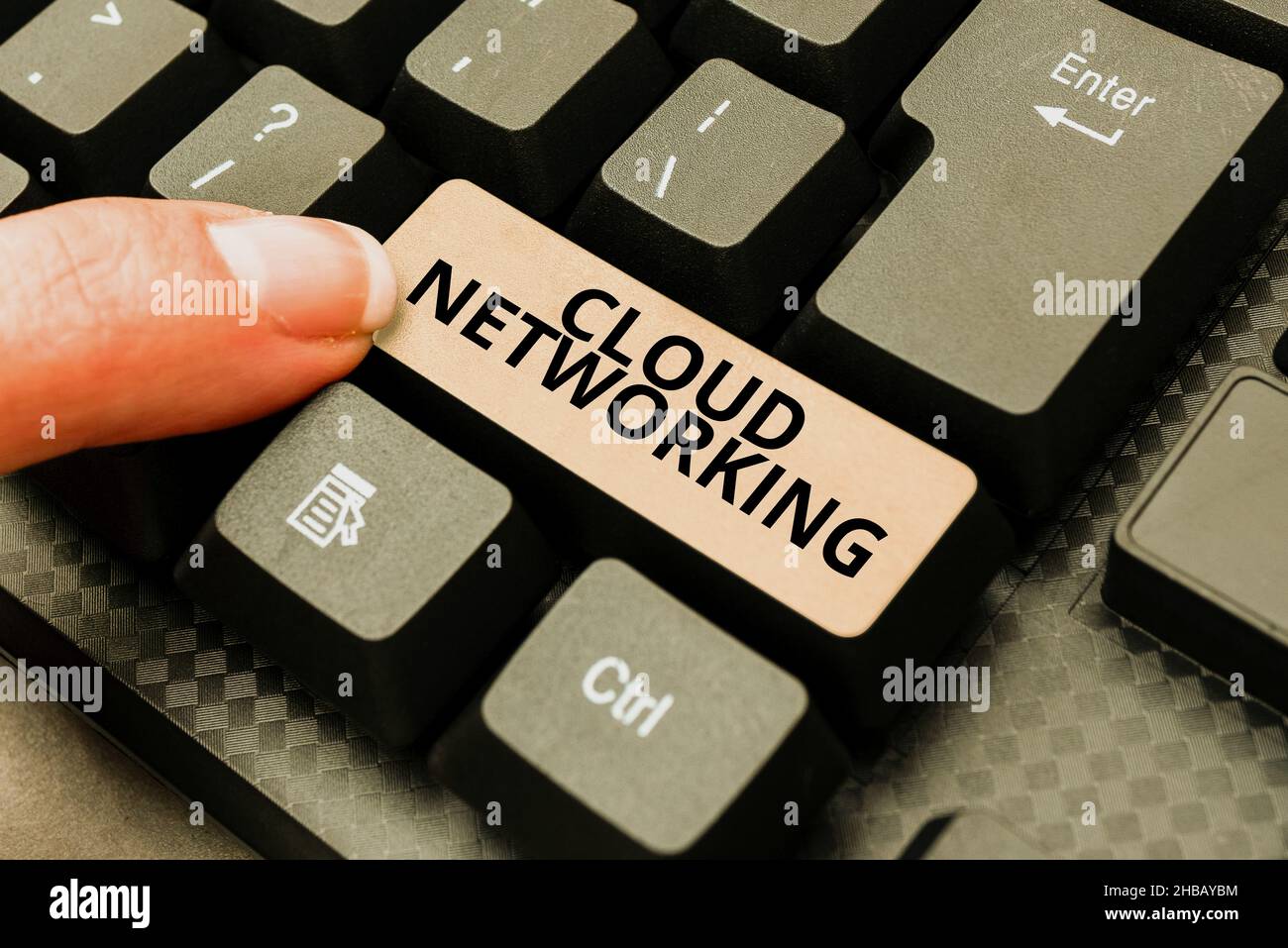 Handwriting text Cloud Networking. Business idea is term describing ...