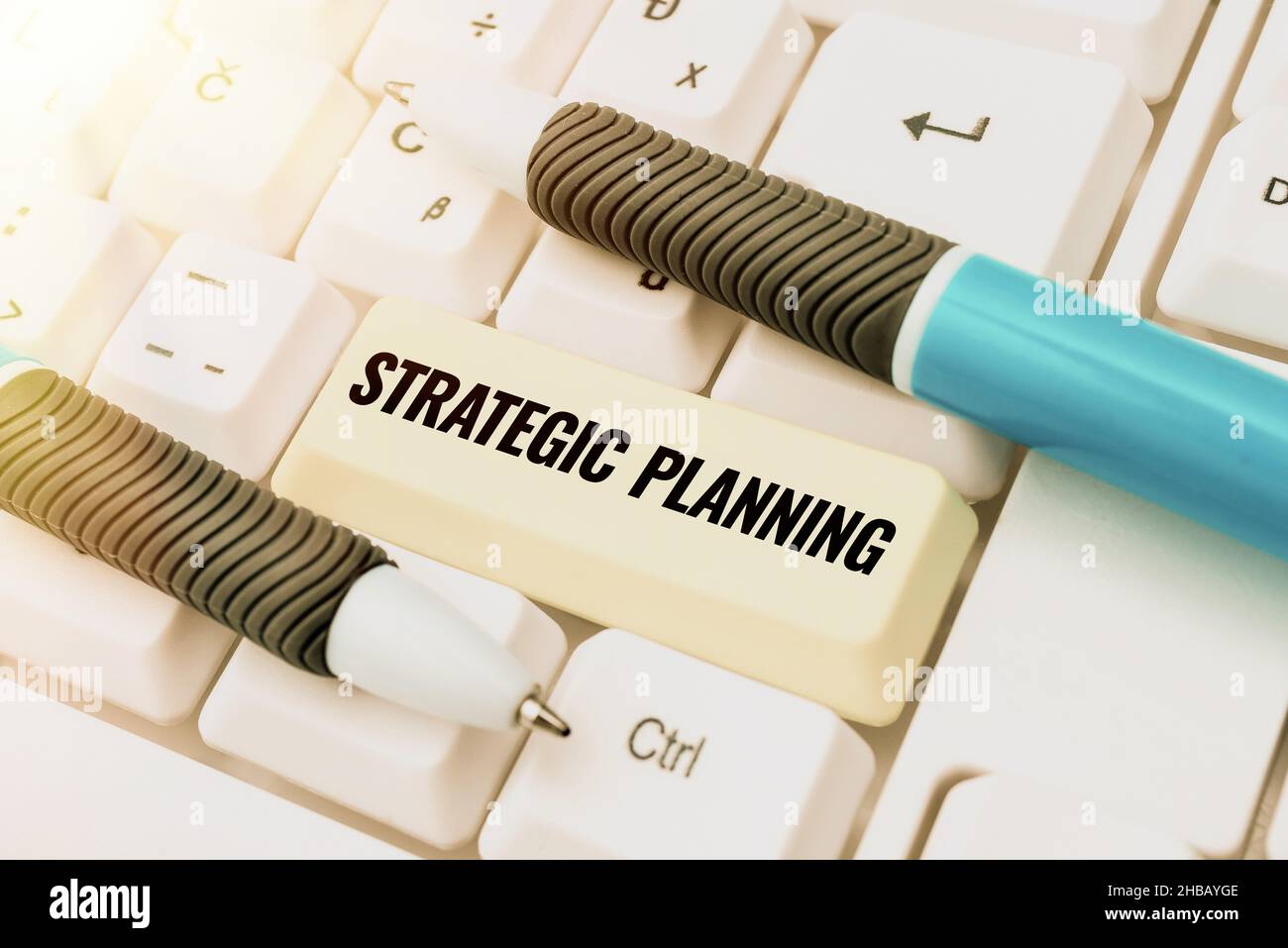 Handwriting text Strategic Planning. Concept meaning Organizational ...
