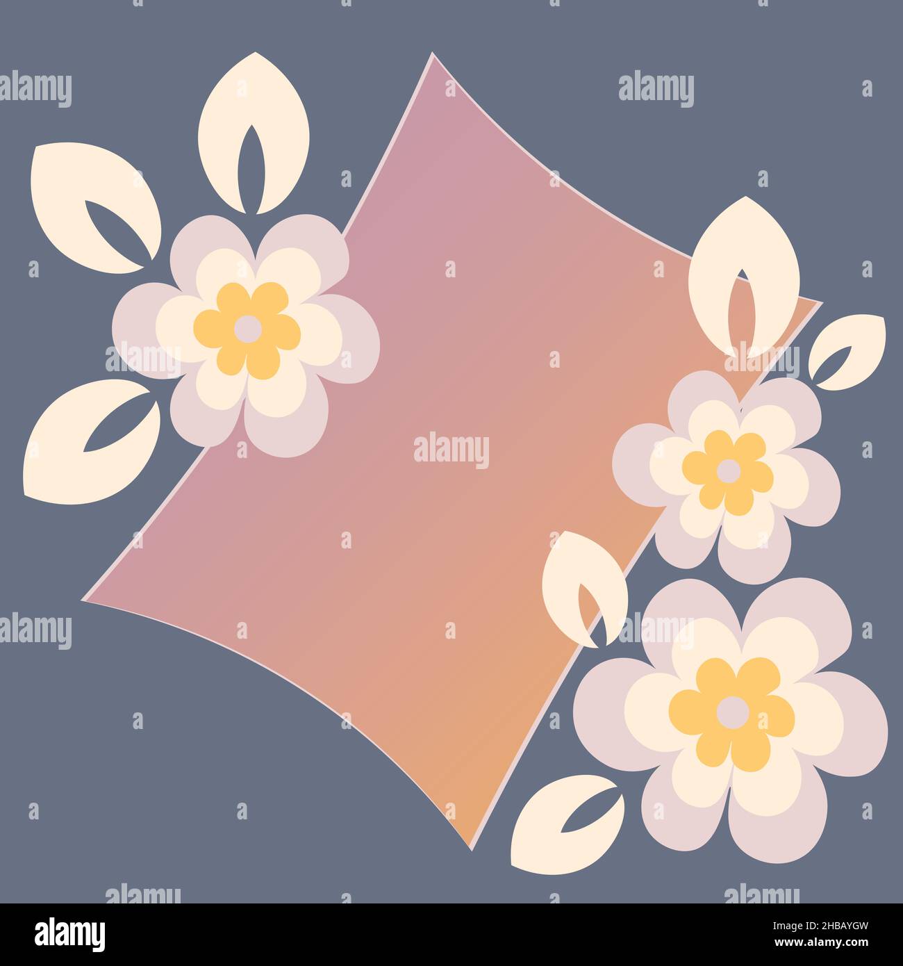 Illustration on a square background - a stylized postcard or banner for ...