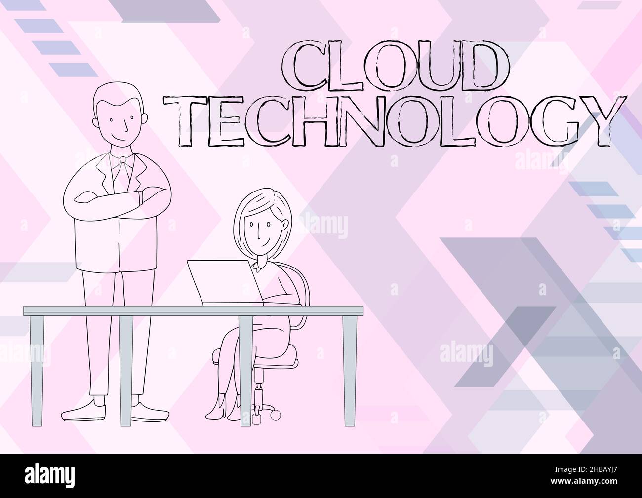 Conceptual caption Cloud Technology. Business concept storing and accessing data and programs ...