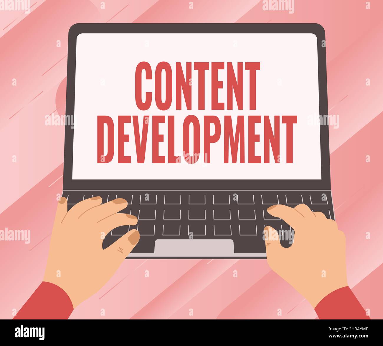 Handwriting text Content Development. Internet Concept Specialized in ...