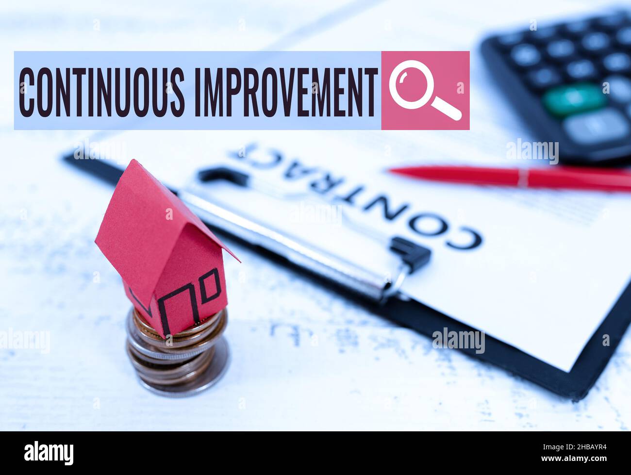 Inspiration showing sign Continuous Improvement. Word Written on ...