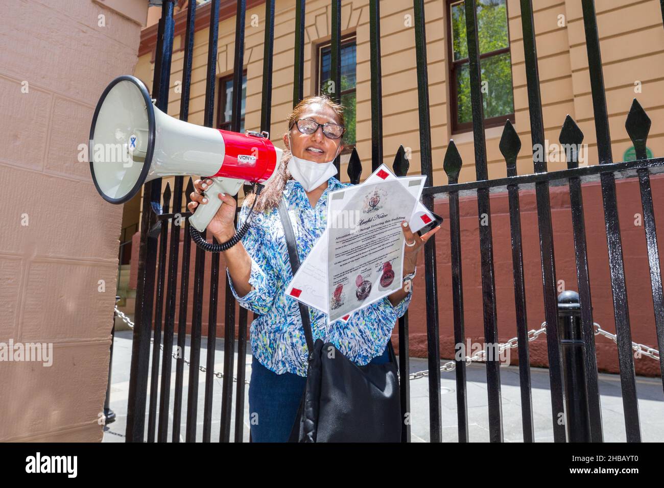 Sydney, Australia. 18 Dec 2021. The 'Velvet Revolution' protest, held ...