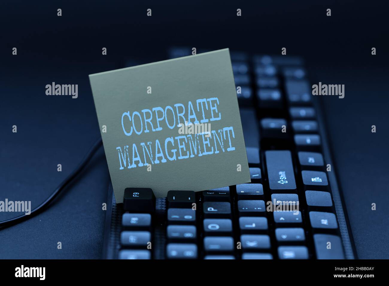 Hand writing sign Corporate Management. Word for all Levels of ...