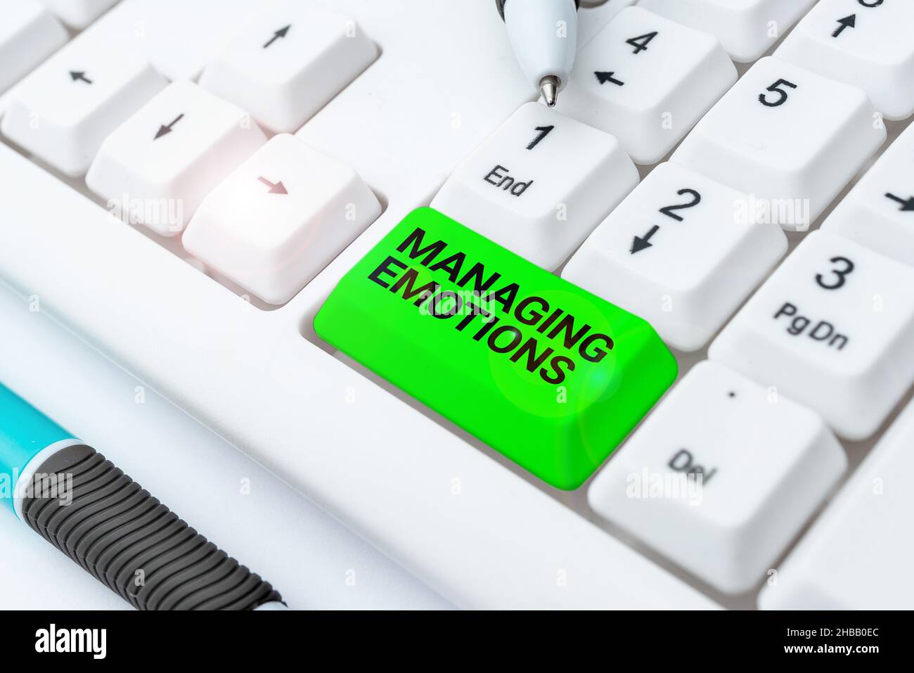 Text caption presenting Managing Emotions. Business concept Controlling ...