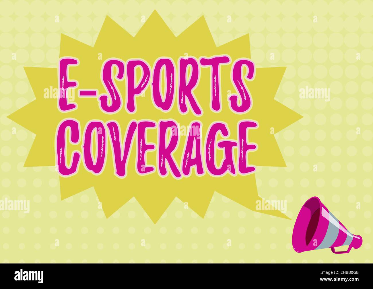 Text sign showing E Sports Coverage. Internet Concept Reporting live on ...