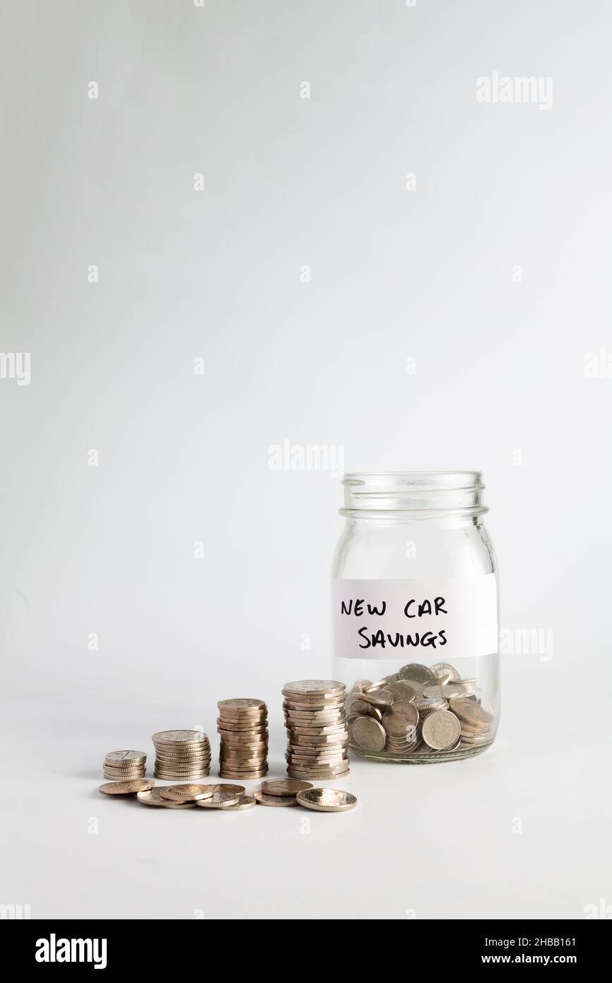 Concept of saving money and growing value over time, piles of silver ...