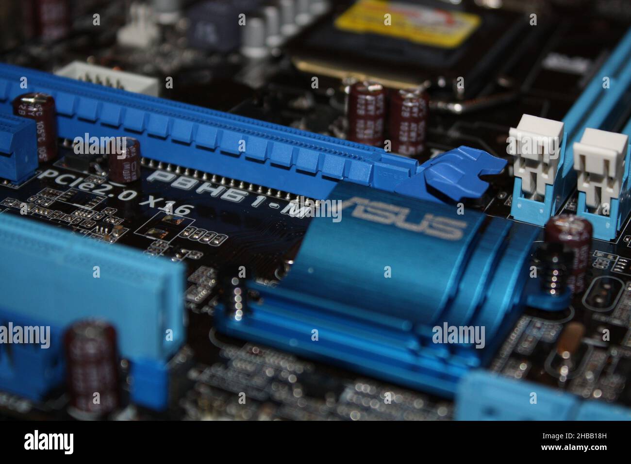 Mainboard MotherBoard Closeup ASUS MOBO Stock Photo - Alamy