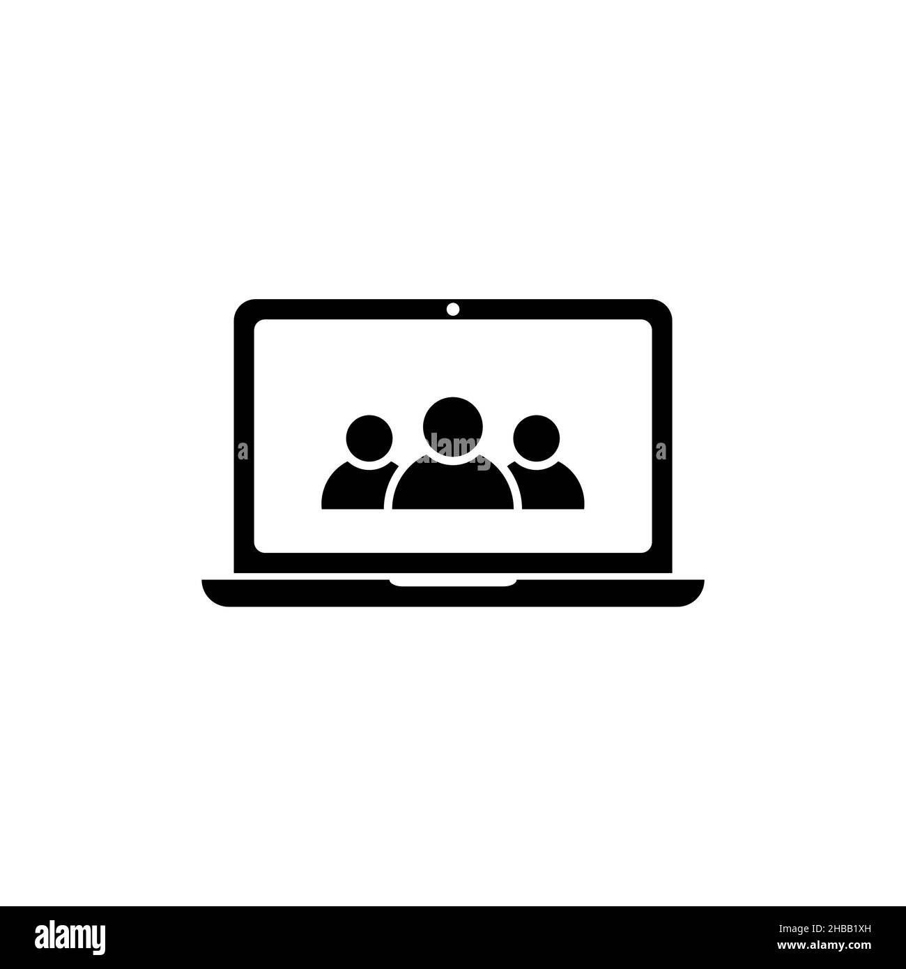 Video conference icon. Video business chat vector symbol isolated on ...