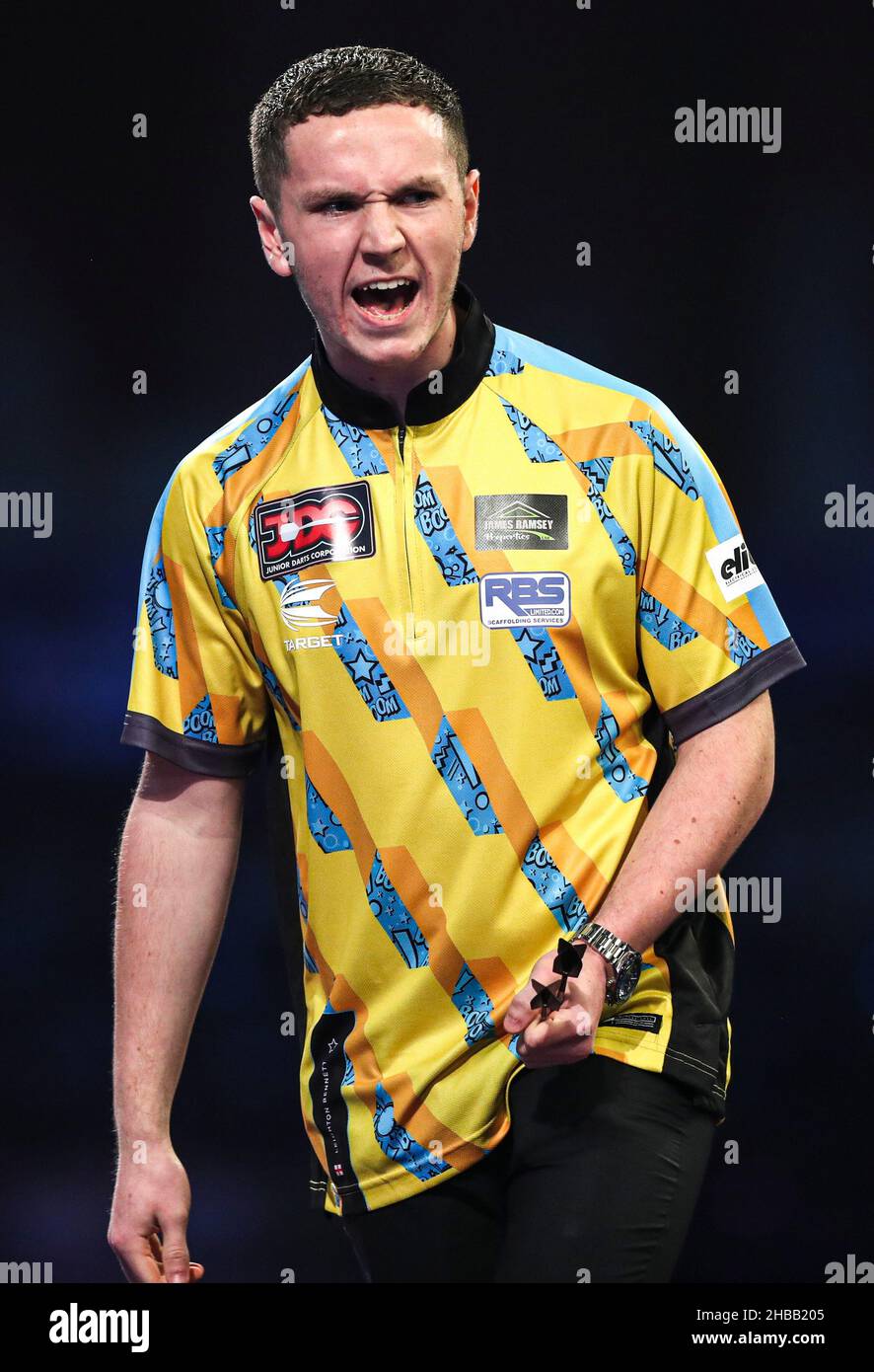 Leighton Bennett celebrates during the Junior World Championship Final ...