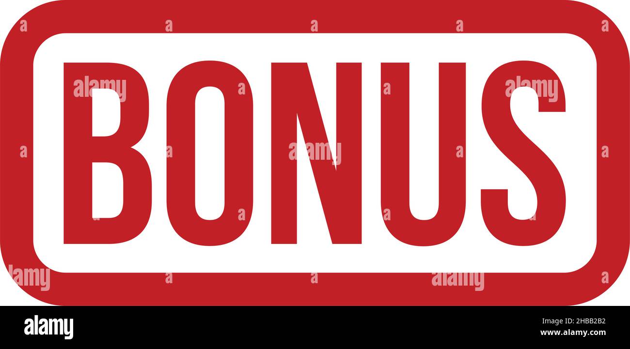Bonus Rubber Stamp On White Background Stock Vector Image & Art - Alamy