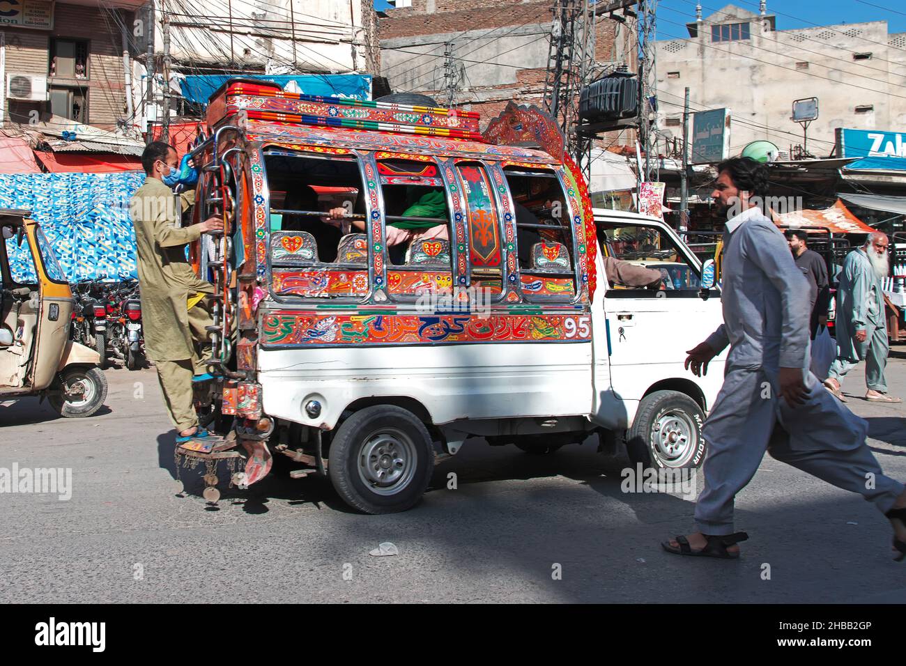 Public transport in Rawalpindi close Islamabad, Punjab province ...