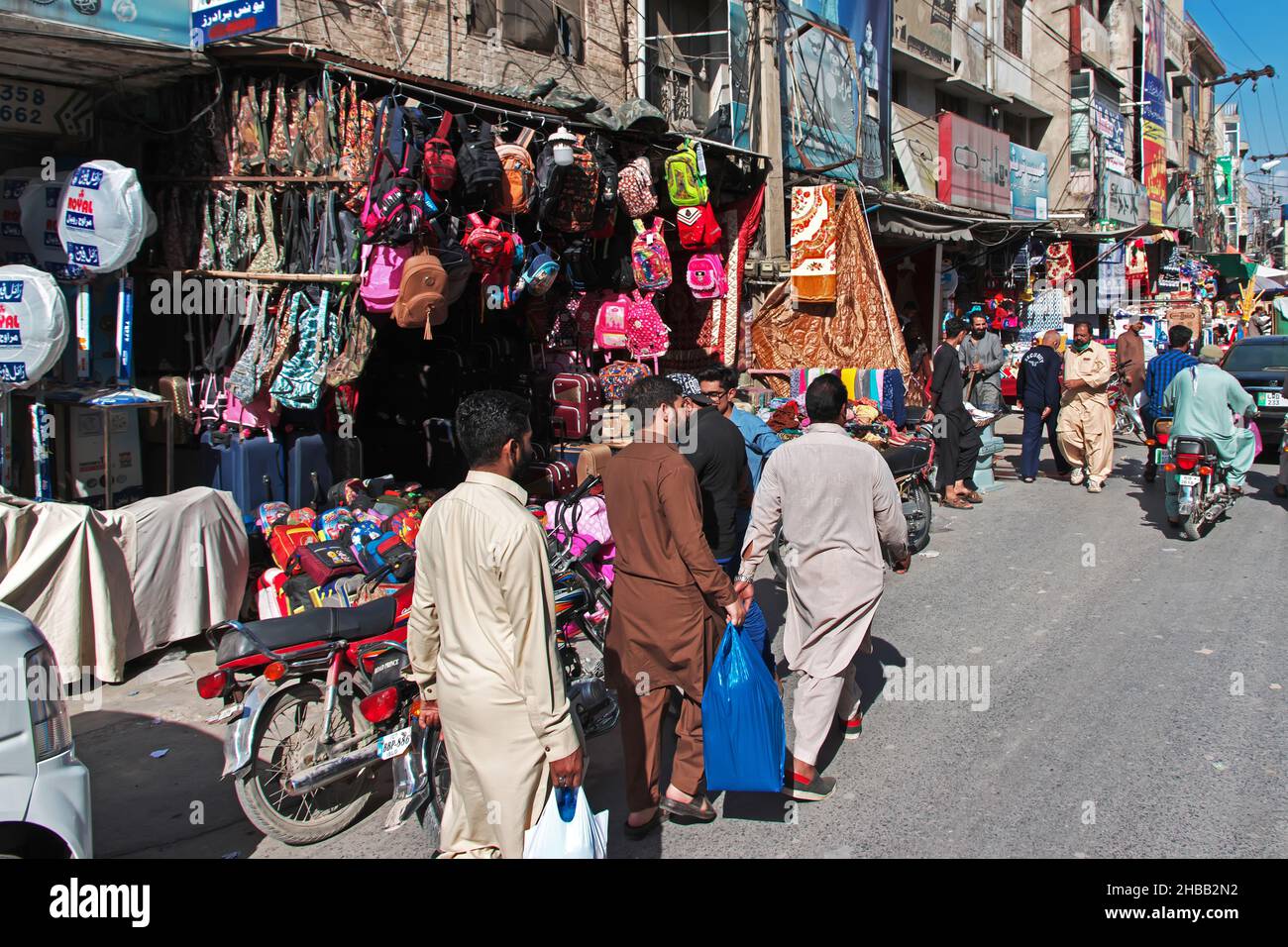 Local market in Rawalpindi close Islamabad, Punjab province, Pakistan ...