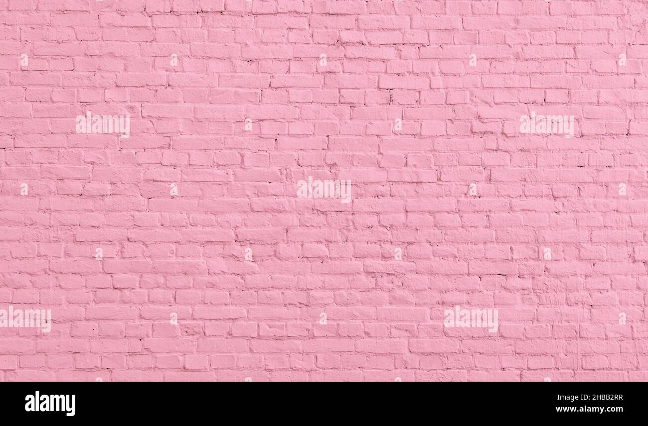 Texture of pink paint brick wall background Stock Photo - Alamy