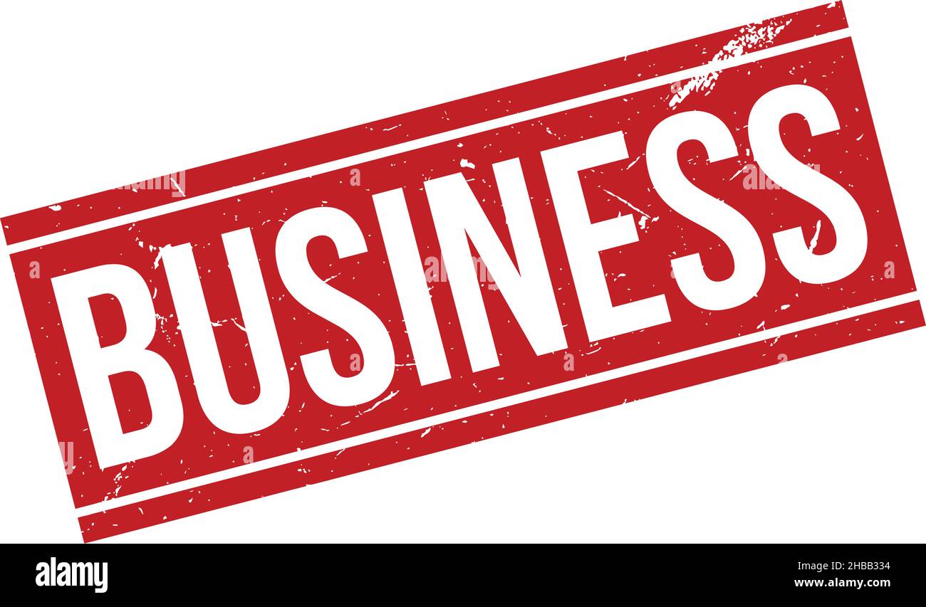 Business Rubber Stamp. Red Business Rubber Grunge Stamp Seal Vector ...