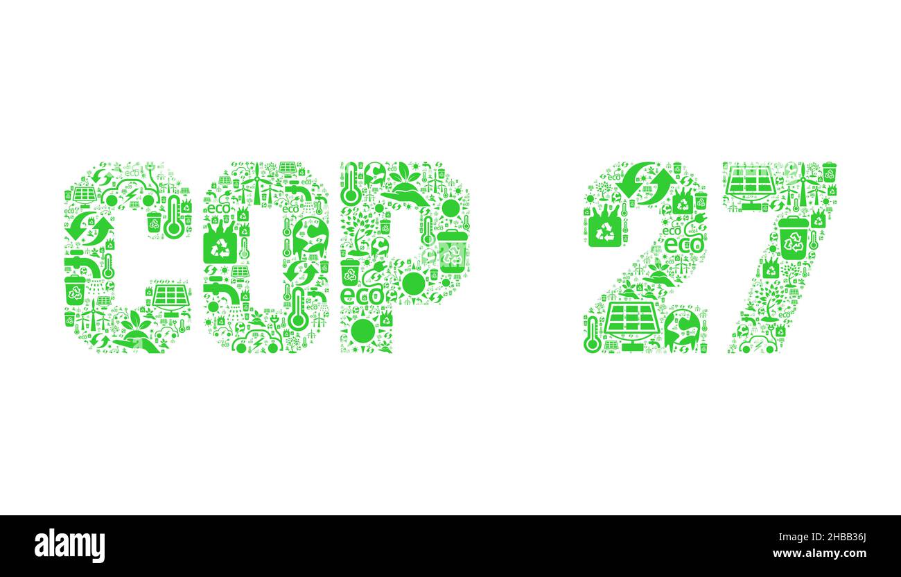 COP 27 sign with a white background Stock Photo - Alamy