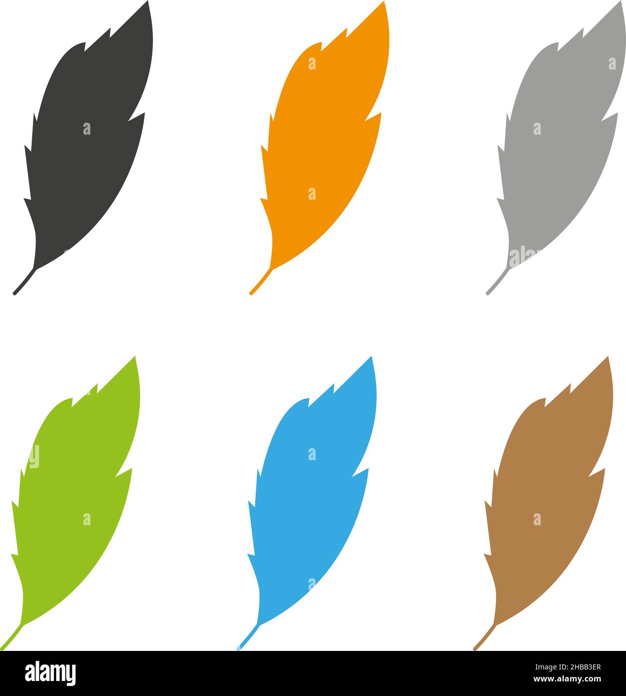 Feather icon, vector simple silhouette sign isolated on white Stock ...