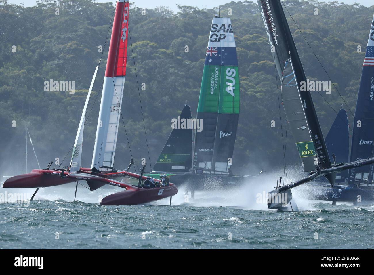 Sydney Harbour, Sydney, Australia. 18th Dec, 2021. Australian Sail GP ...