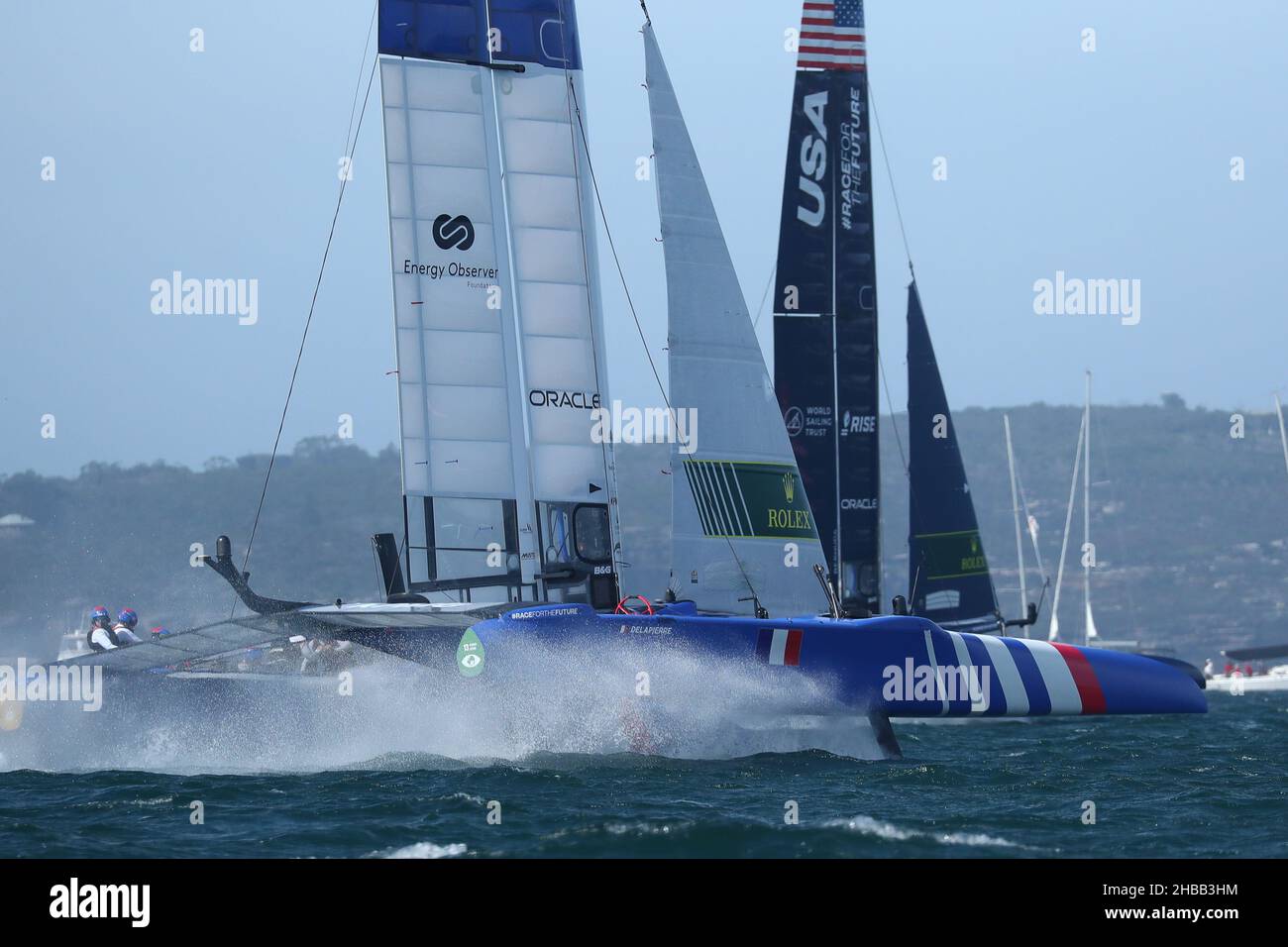 Sydney Harbour, Sydney, Australia. 18th Dec, 2021. Australian Sail GP ...