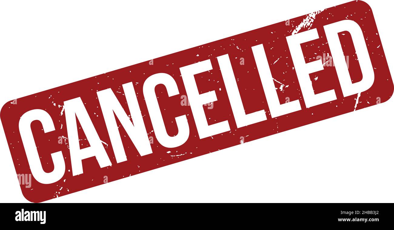 Red Grunge Cancelled Rubber Stamp Seal - Vector Stock Vector Image ...