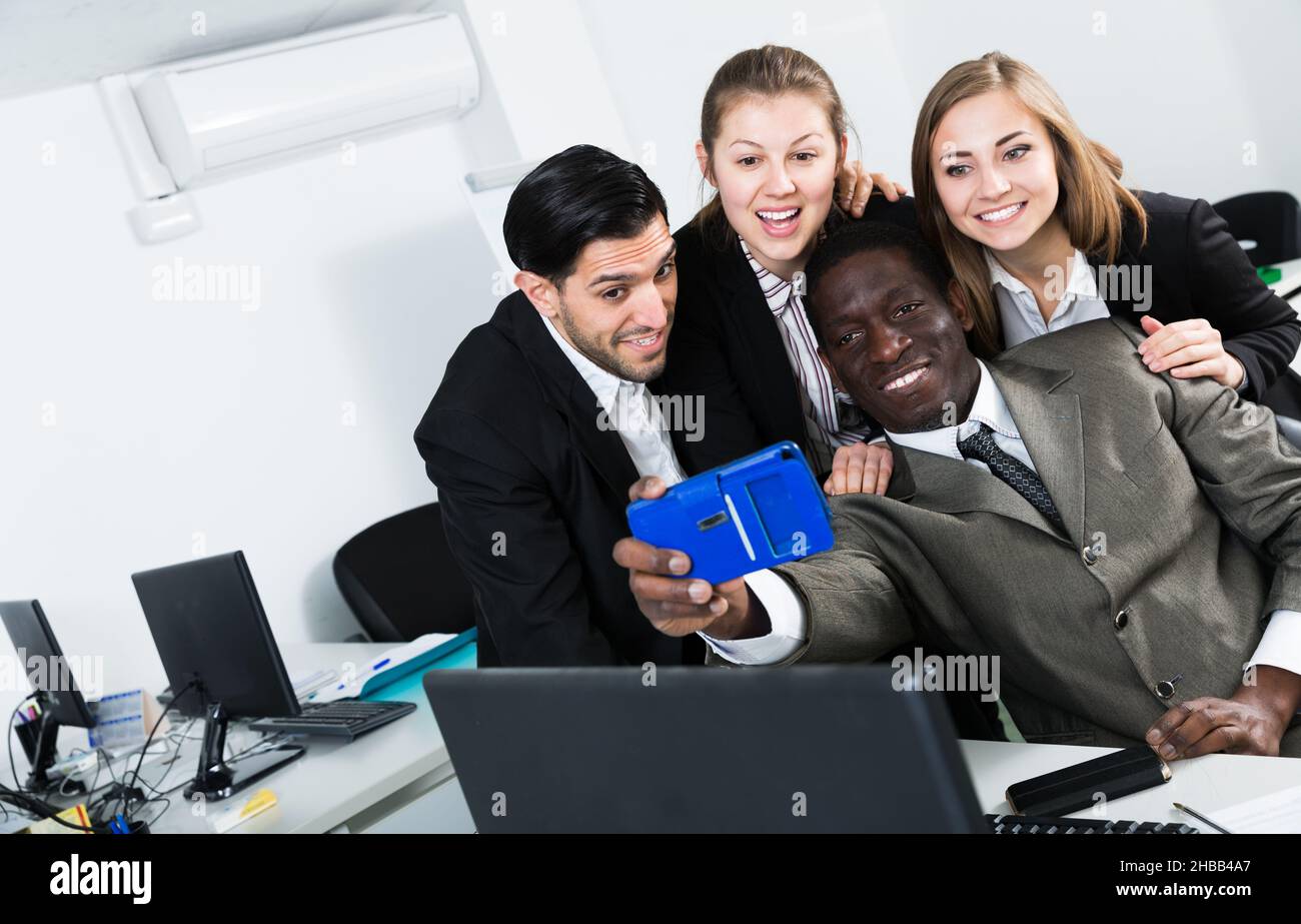 Business lady making selfie hi-res stock photography and images - Alamy