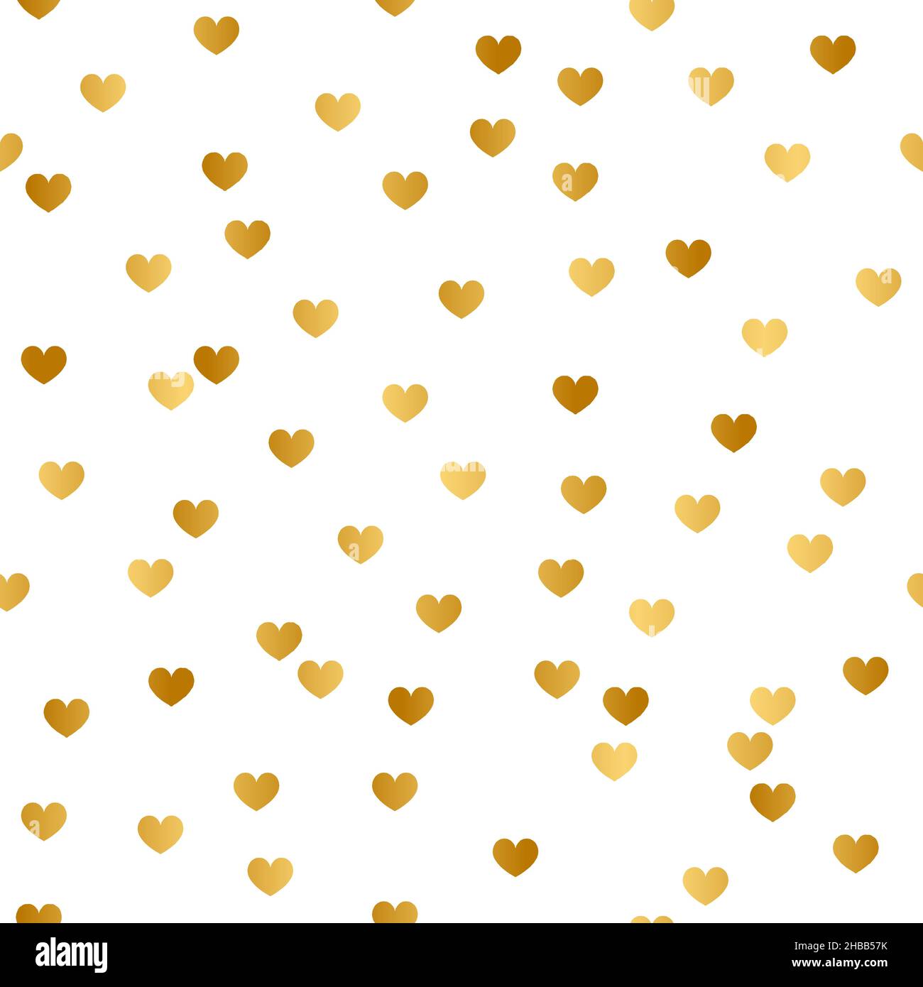 Gold Heart Pattern Design on White Background Stock Vector Image & Art ...