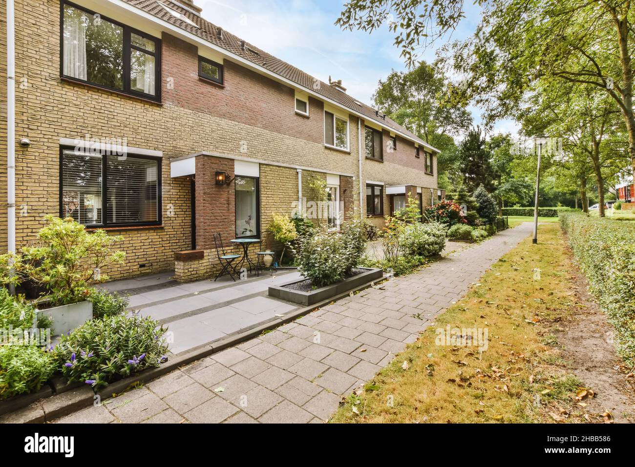 Residential area with buildings with beautiful facade Stock Photo - Alamy