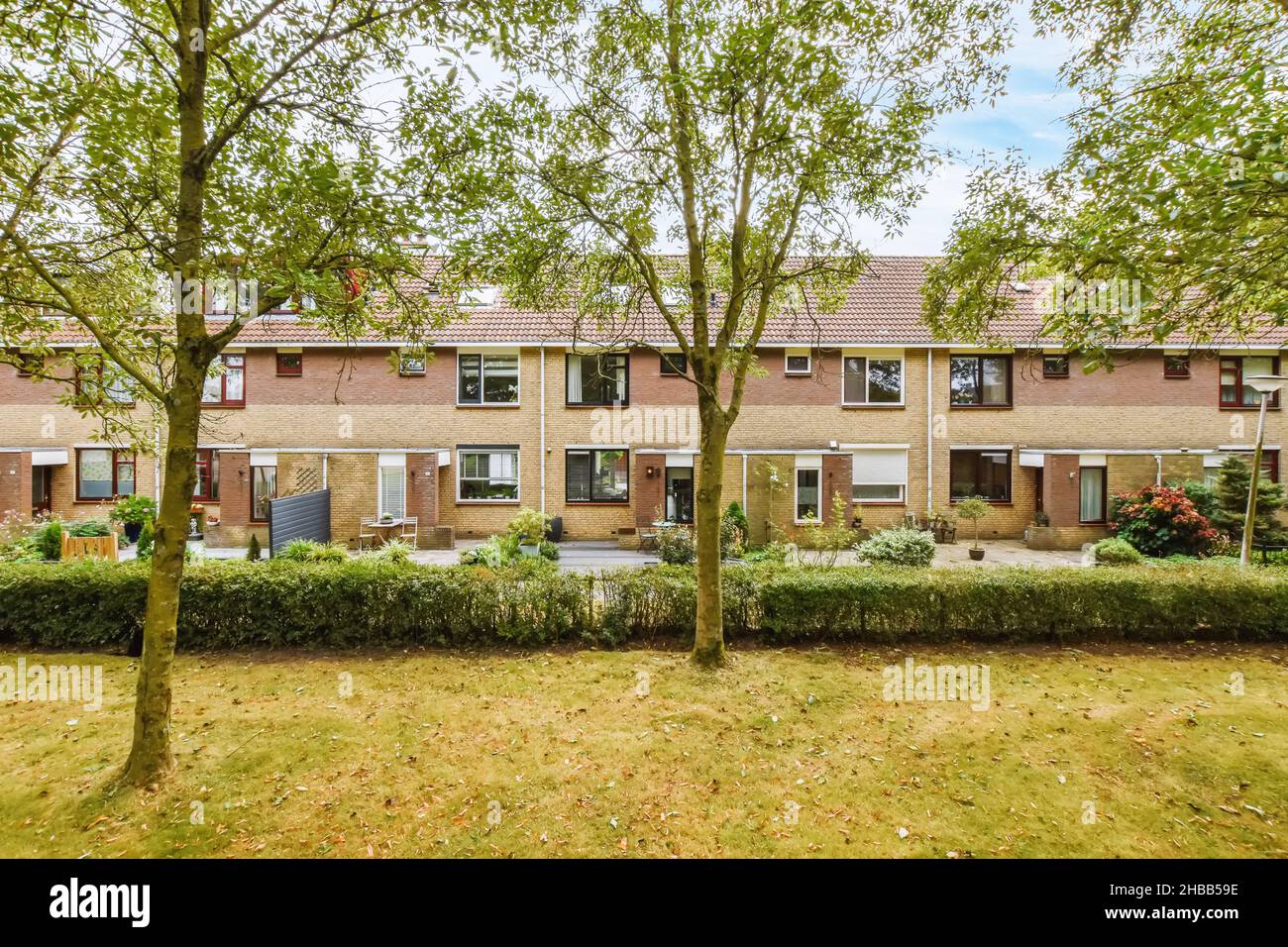 Residential area with buildings with beautiful facade Stock Photo - Alamy