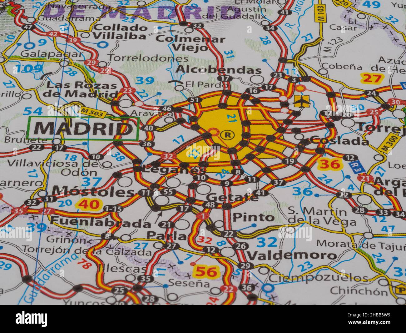 Cardiff Mid glamorgan Wales December 18 2021 Map of central madrid ...
