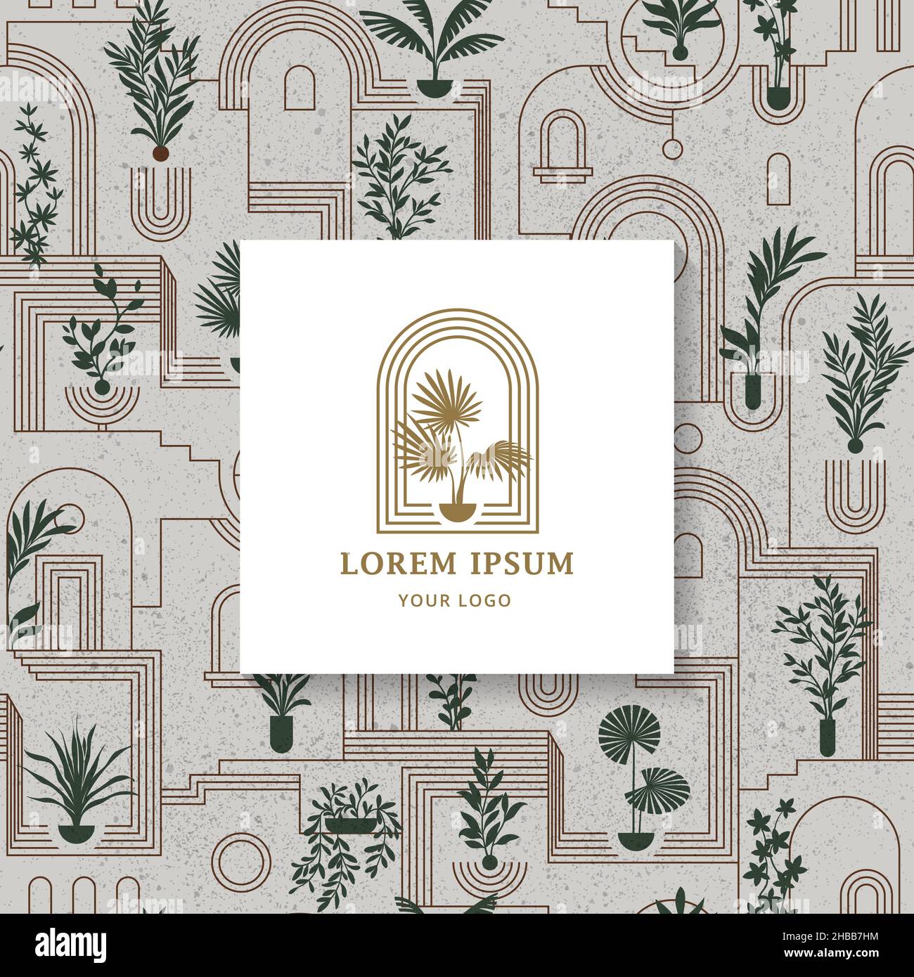 Abstract hotel architecture pattern Stock Vector Images - Alamy