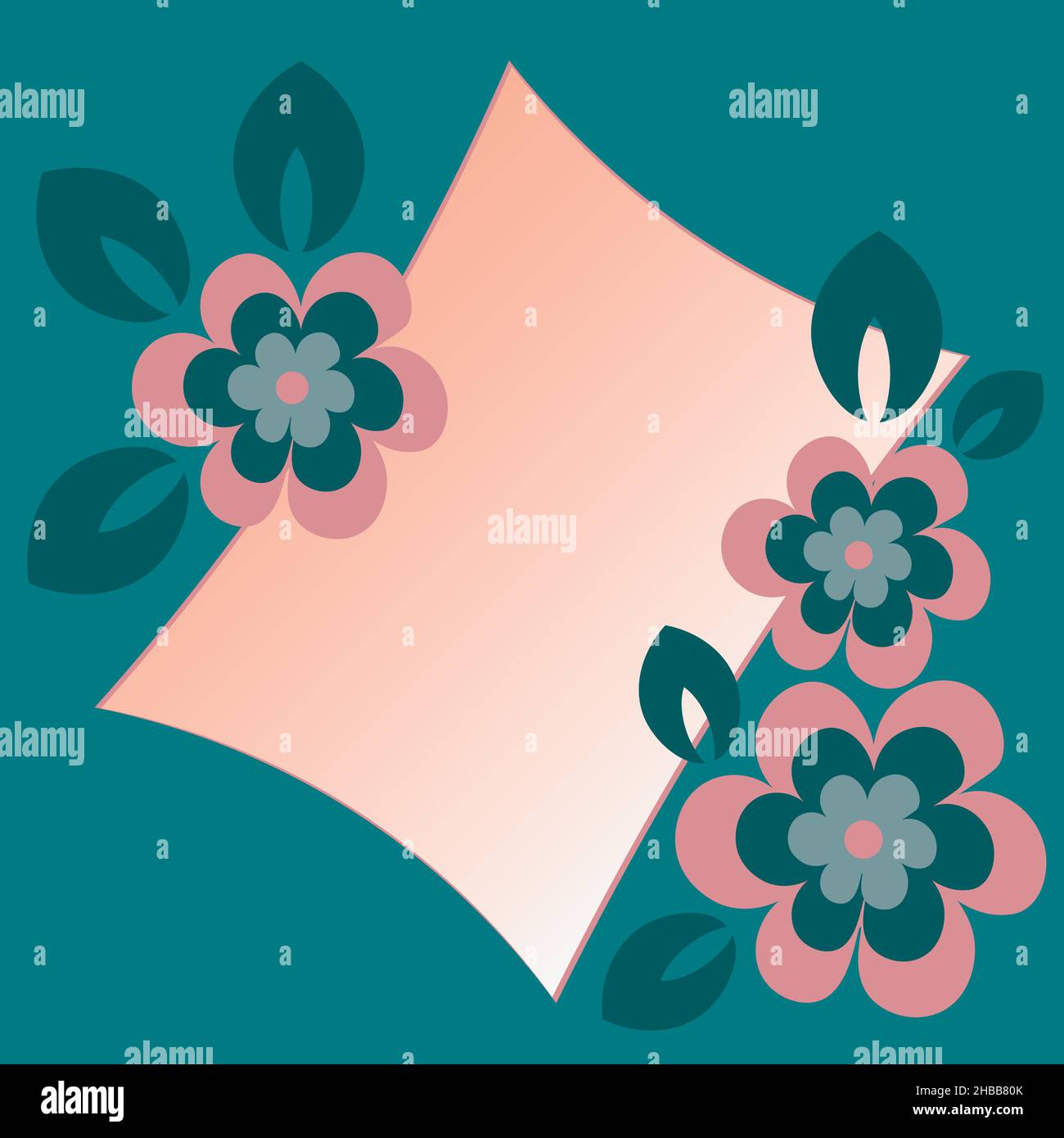 Illustration on a square background - a stylized postcard or banner for ...