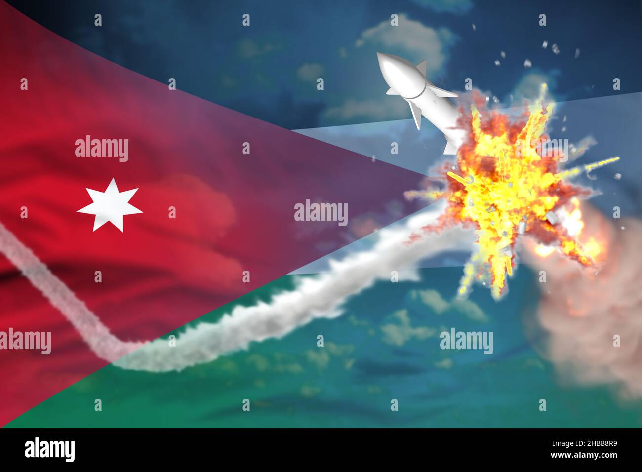 Jordan intercepted nuclear warhead, modern antirocket destroys enemy ...