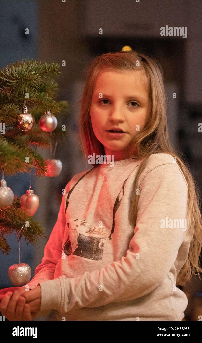 Dressing a christmas tree hi-res stock photography and images - Alamy